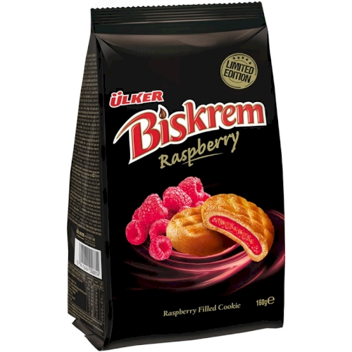 Ulker Biskrem Raspberry Biscuits Bag 160 g - Sweet Moments